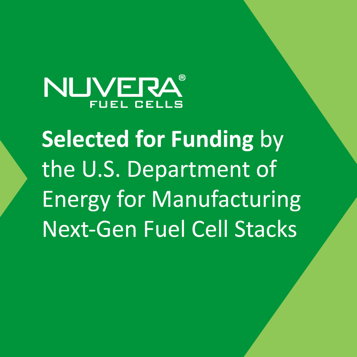 Nuvera Fuel Cells Selected for Funding by the U.S. Department of Energy for Manufacturing Next ...