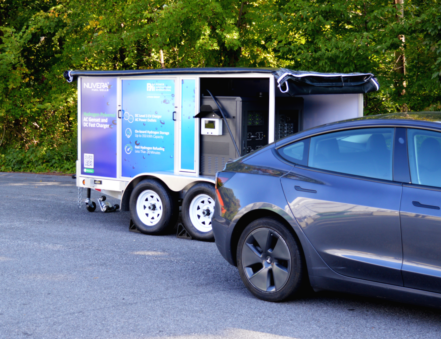 Electric car charger diesel generator store